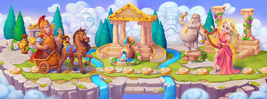 Olympus Game Map by NestStrix Game Art Studio on Dribbble