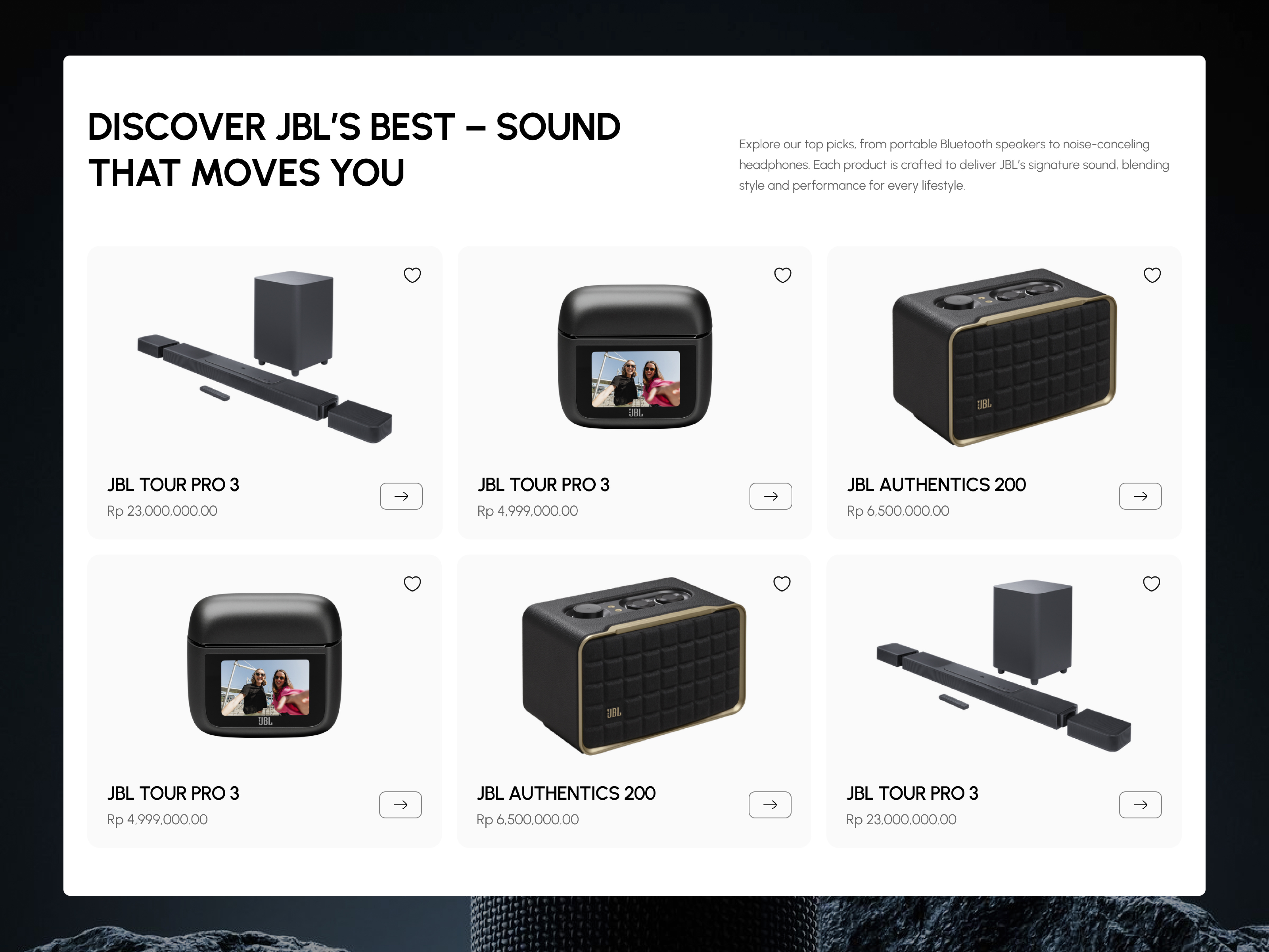 JBL Ecommerce - Website by Nabhan LD for Rukous. on Dribbble