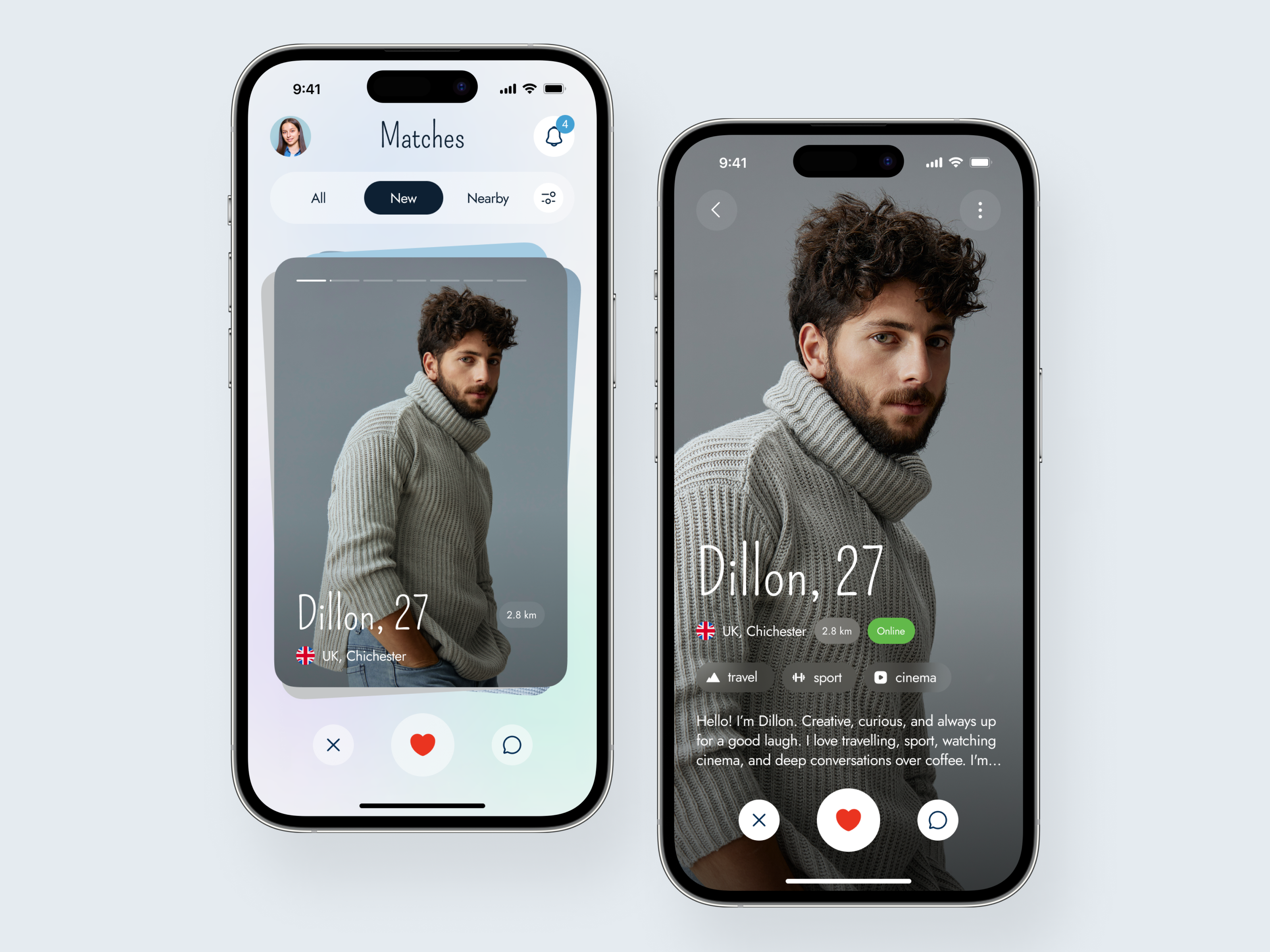 Dating Mobile App UI Design by Ronas IT | UI/UX Team on Dribbble