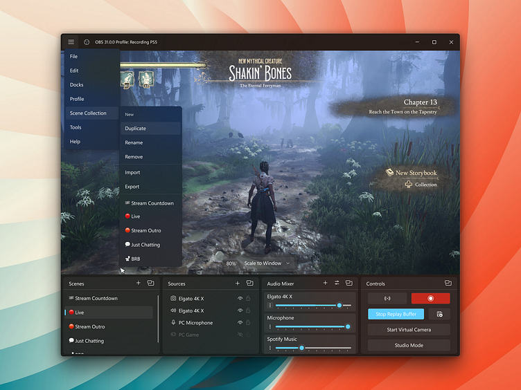 What if OBS is a native Windows 11 app? by Kuswanto on Dribbble