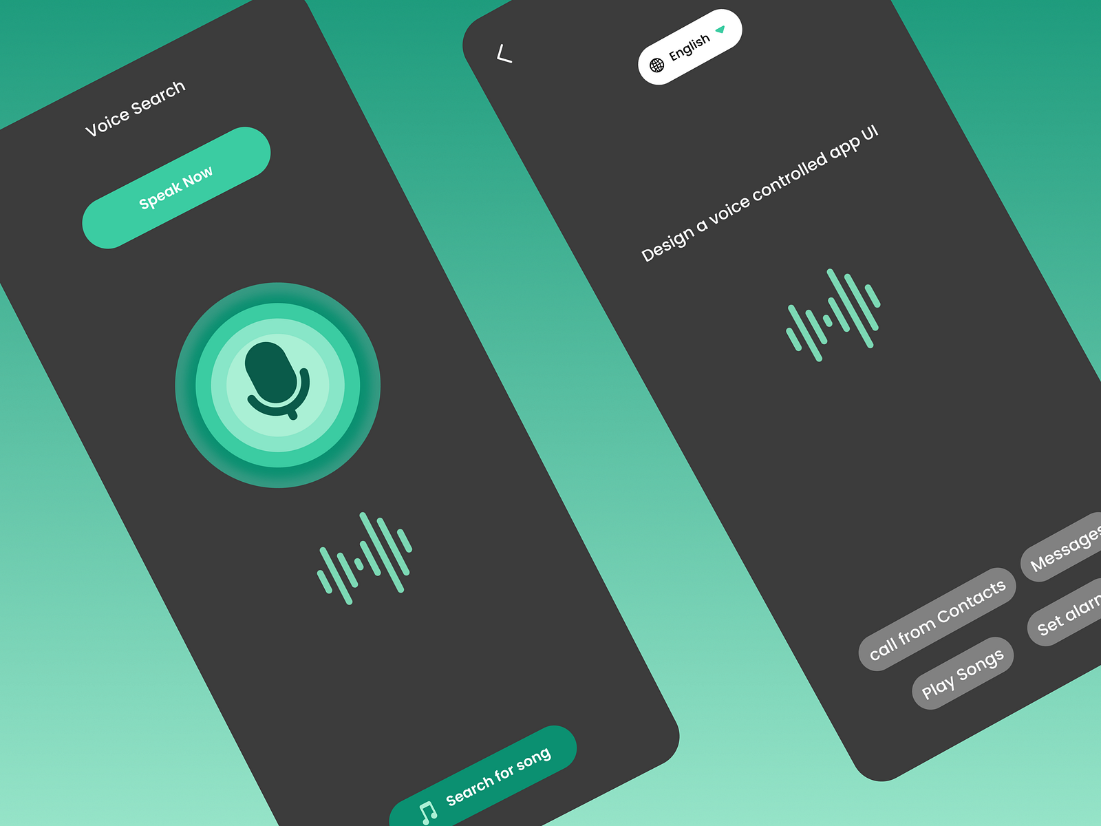 🎙️ Day 71 of #100DaysOfDesign – Voice-Controlled App UI by Srilatha on ...