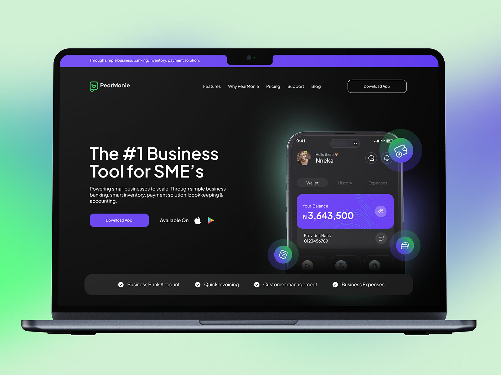 App Hero Section by John C. Jola on Dribbble