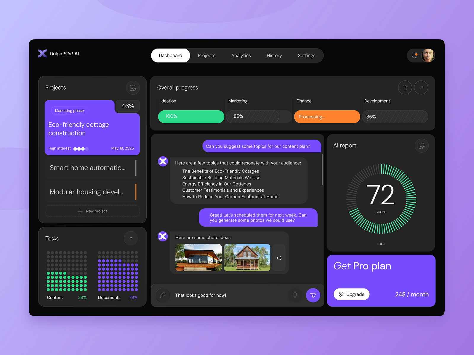 AI Project Tracker Dashboard – Clean, Data-Driven UI for Teams🎇 by Biplob on Dribbble