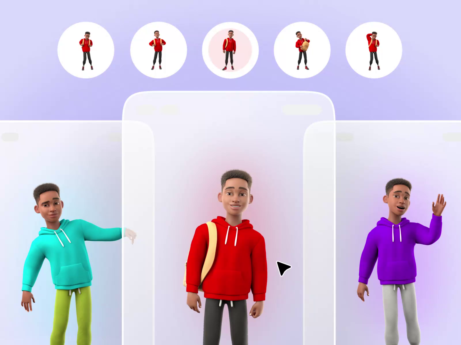 3D character picker by Samuel Briskar | 3D illustrations for ThreeDee ...