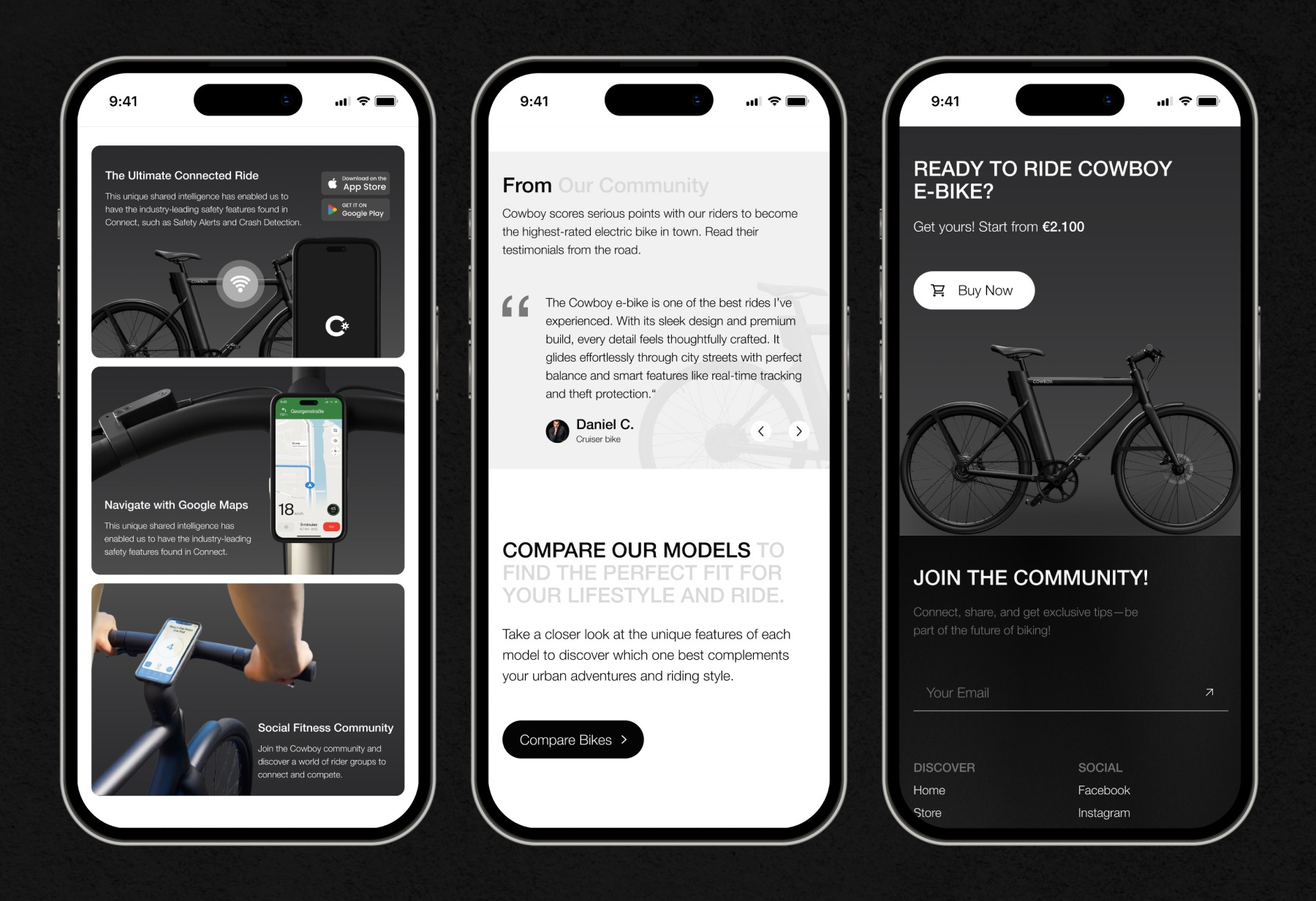 Cowboy Timeless Luxury Bike E-Commerce Responsive Website Design by ...