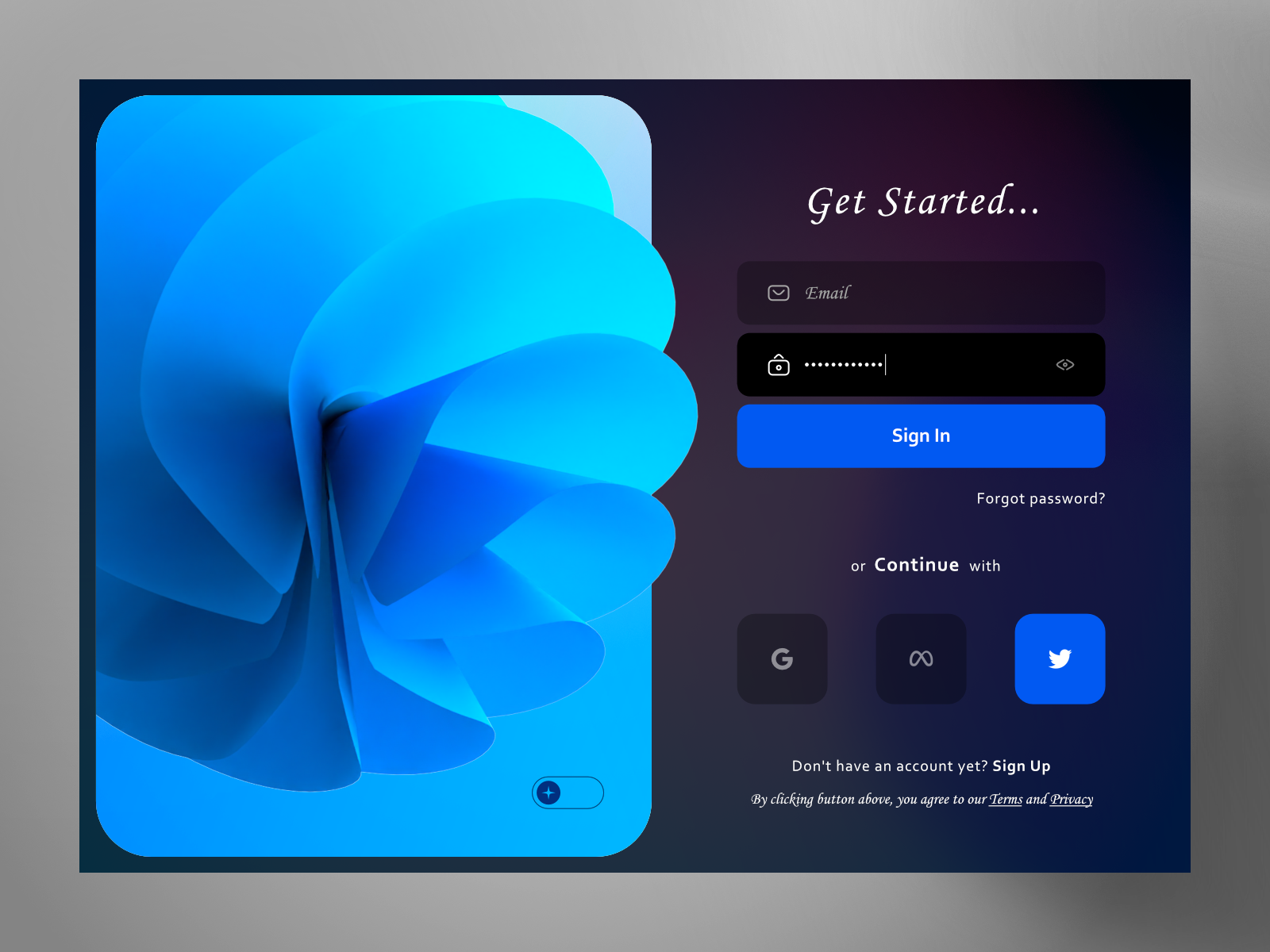Login screen UI🍭 light/dark mode + animation by Augustus on Dribbble