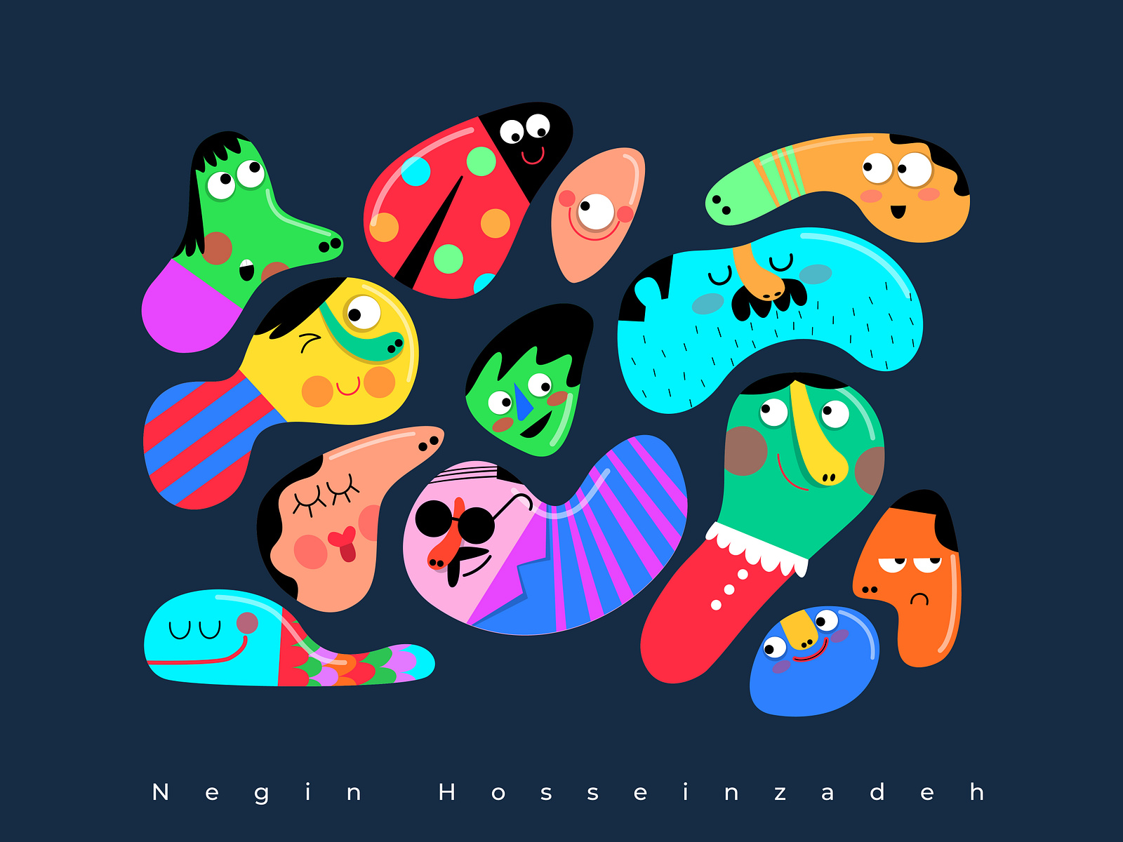 Happy Forms by Negin Hosseinzadeh on Dribbble