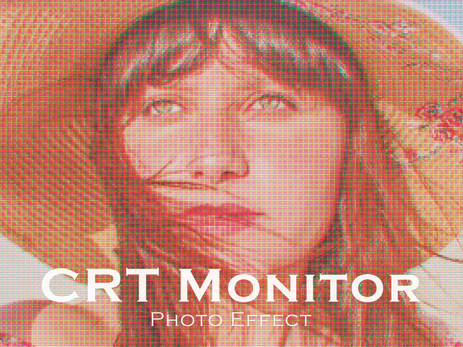 Vintage CRT Monitor Photo Effect by MiniBee on Dribbble