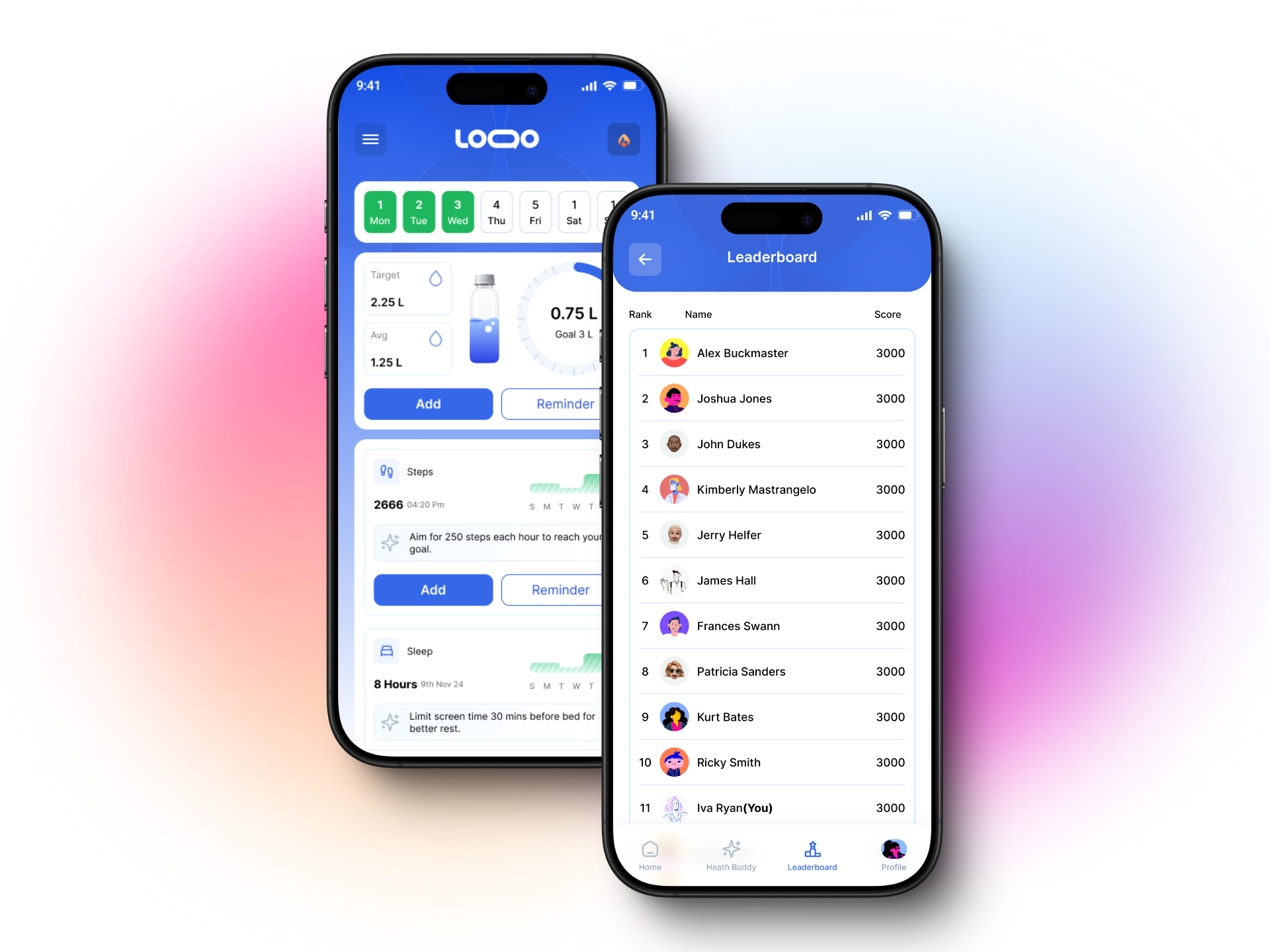 Smart Health App UI – Hydration & Wellness Tracker | Mitul by Mitul Gajjar on Dribbble