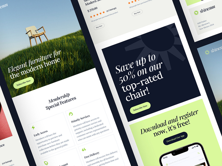ShineSun - Furniture Email Newsletter by Andri Setiawan for SLAB Design ...