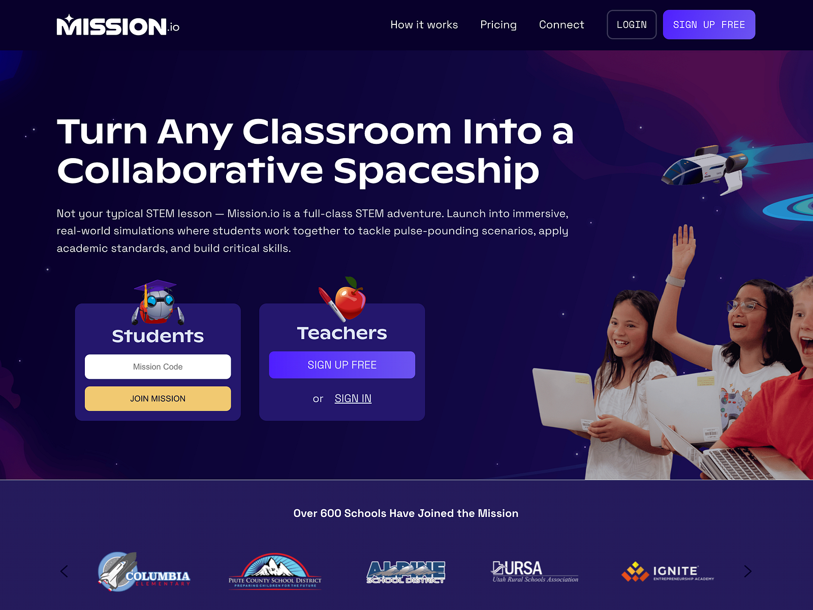 Mission.io Home Page by Carson Thompson on Dribbble