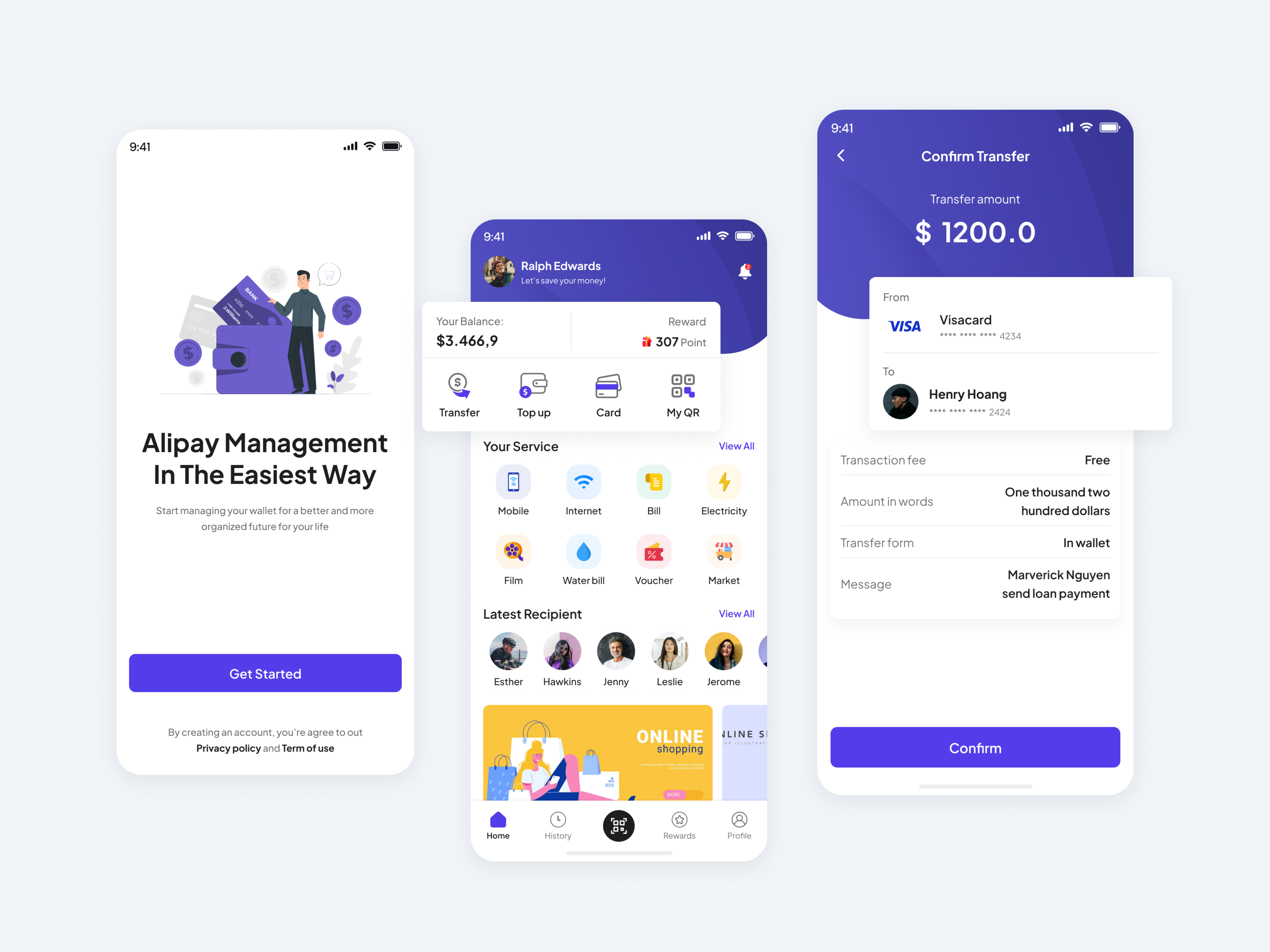 Alipay | E-Wallet Mobile Banking App by Tony-Nguyen on Dribbble