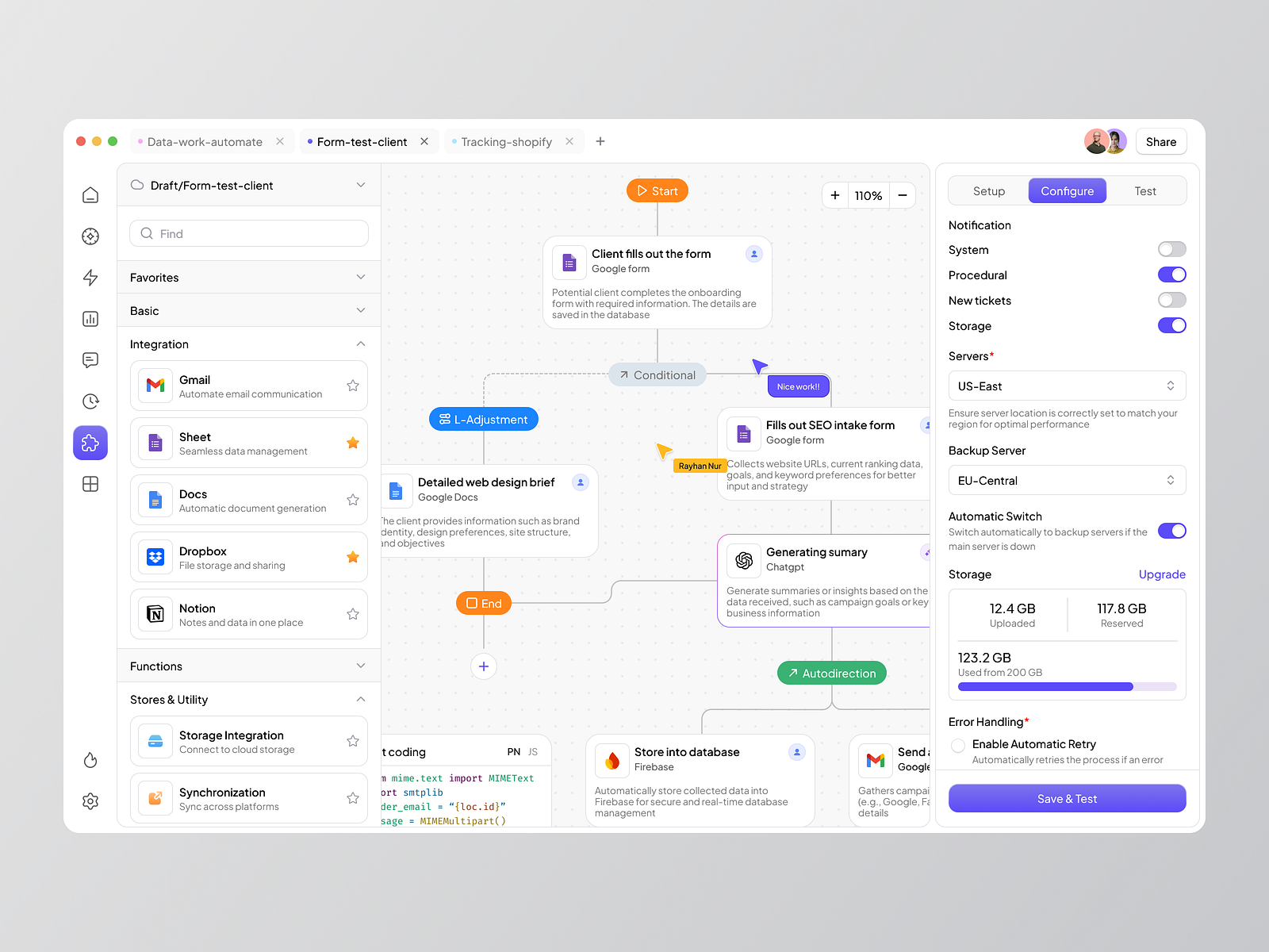 Workflow Automation Dashboard by Product SAAS for Cansaas on Dribbble