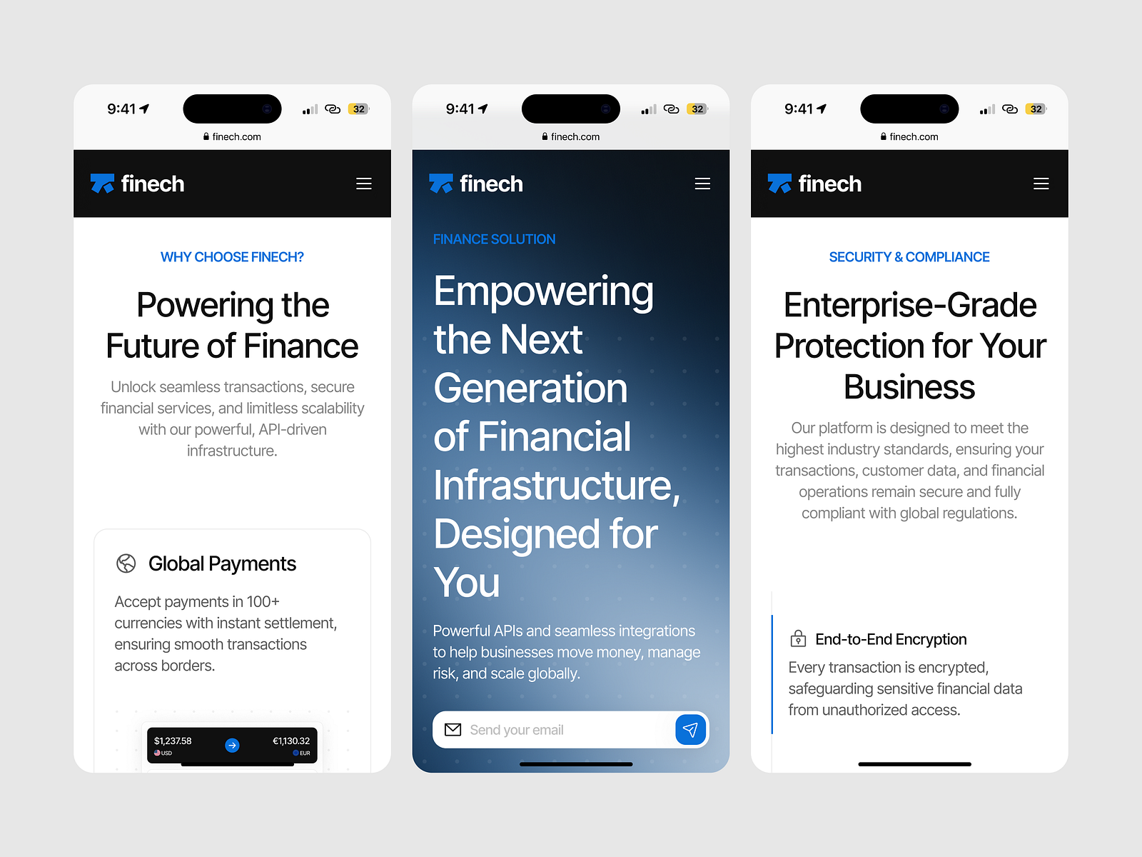 Finech UI Kit - Responsive Landing APIs Suite Website UI Kit by Taufiq ...