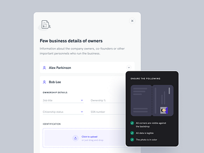 Add Owner Details Modal by Vishnu Prasad on Dribbble