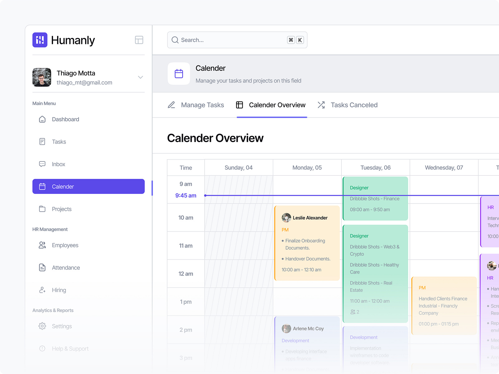 Humanly - Calender Menu by Rifqi Fachrizal R on Dribbble