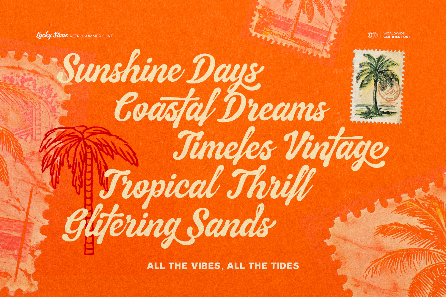 Lucky Stone - Vintage Summer Font by Ikiiko Type on Dribbble