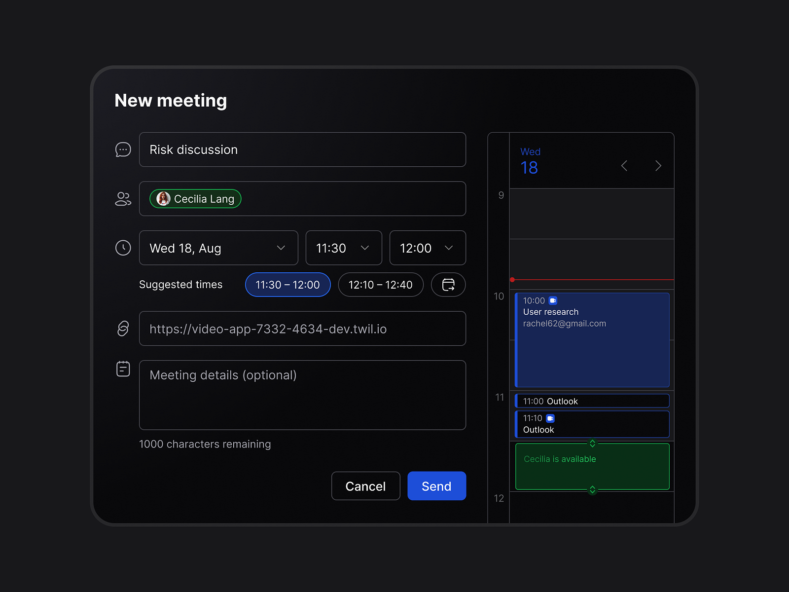 Create meeting dark mode (shadcn/ui) by Alex Prokhorov for Apollo on ...