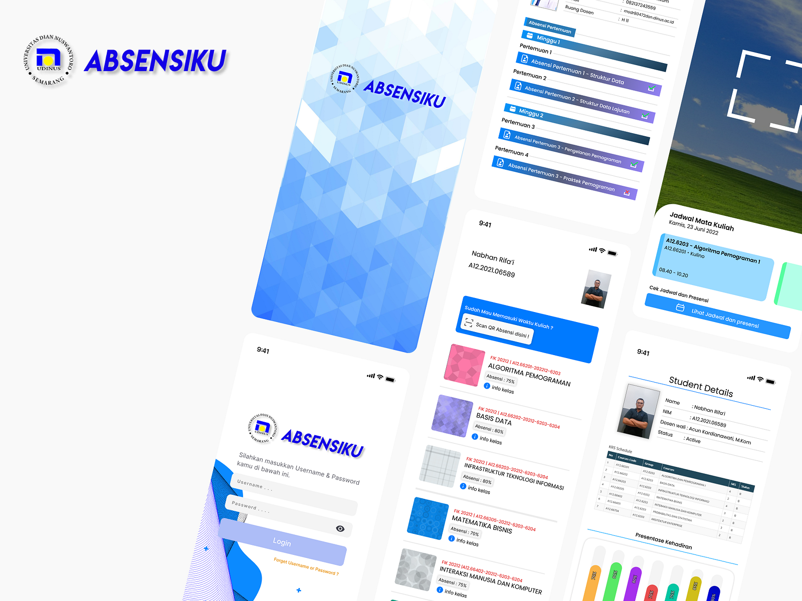Mobile Attendance App UI Design by Muhammad Nabhan Rifa'i on Dribbble