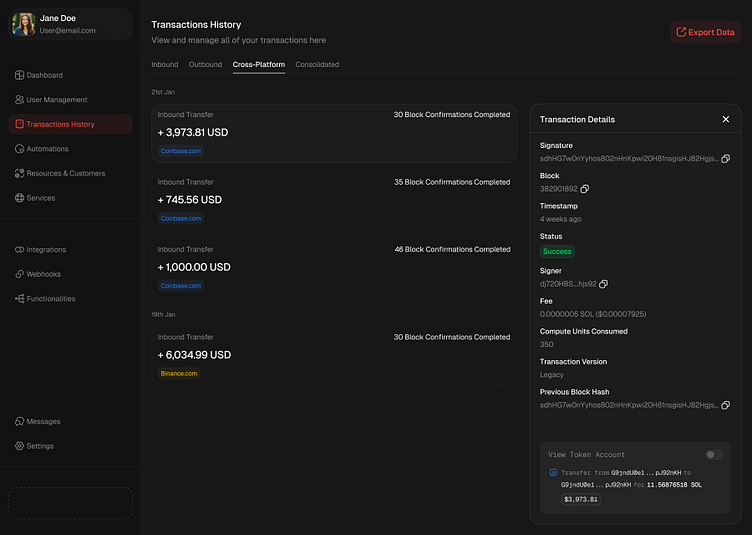 Transaction History UI Exploration by Michael Okoye on Dribbble