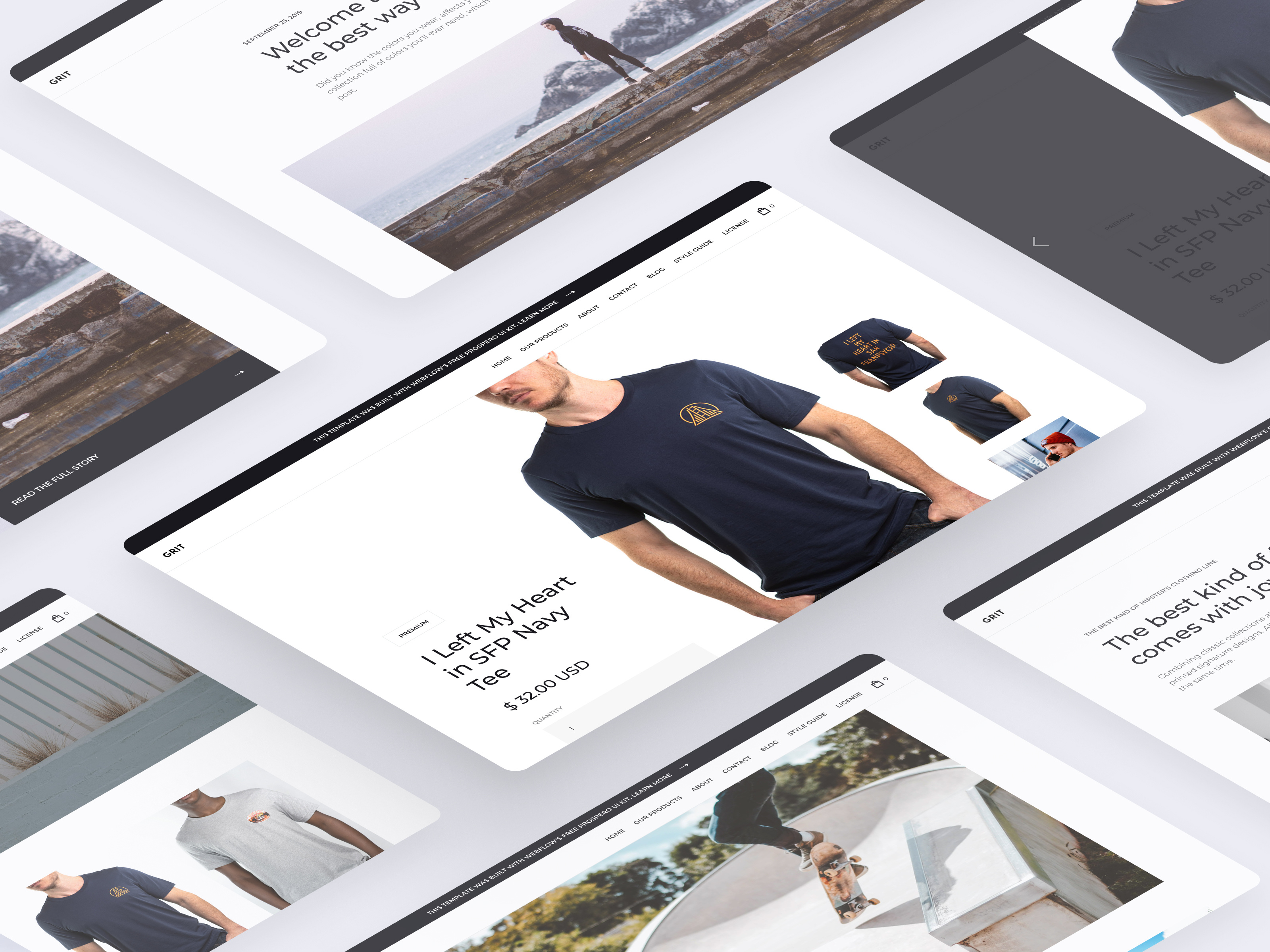Grit • Retail Website Template by Beryl Design on Dribbble