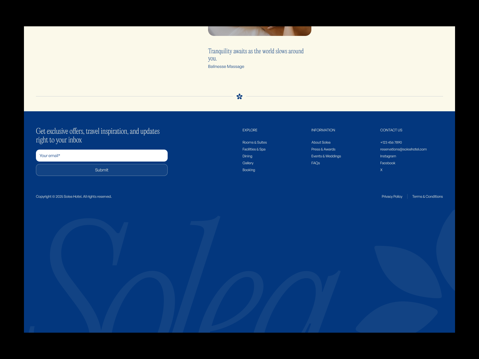 Solea Hotel – Luxury Hotel Landing Page by Plainthing UI for Plainthing Studio on Dribbble