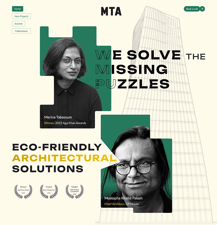 Website hero section design for architectural design agency by Nidal K ...