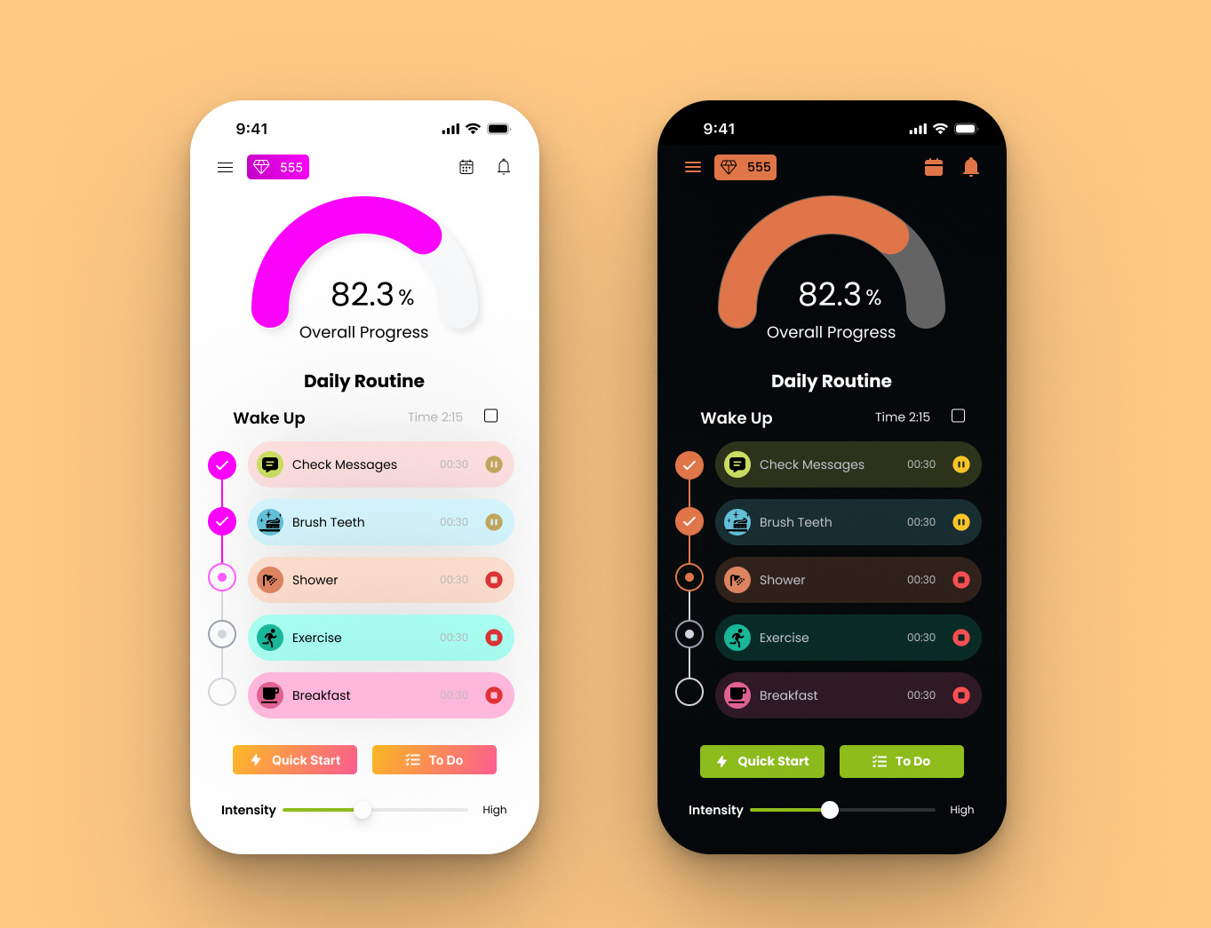 Daily Routine App UI by Abdullah Nahid on Dribbble