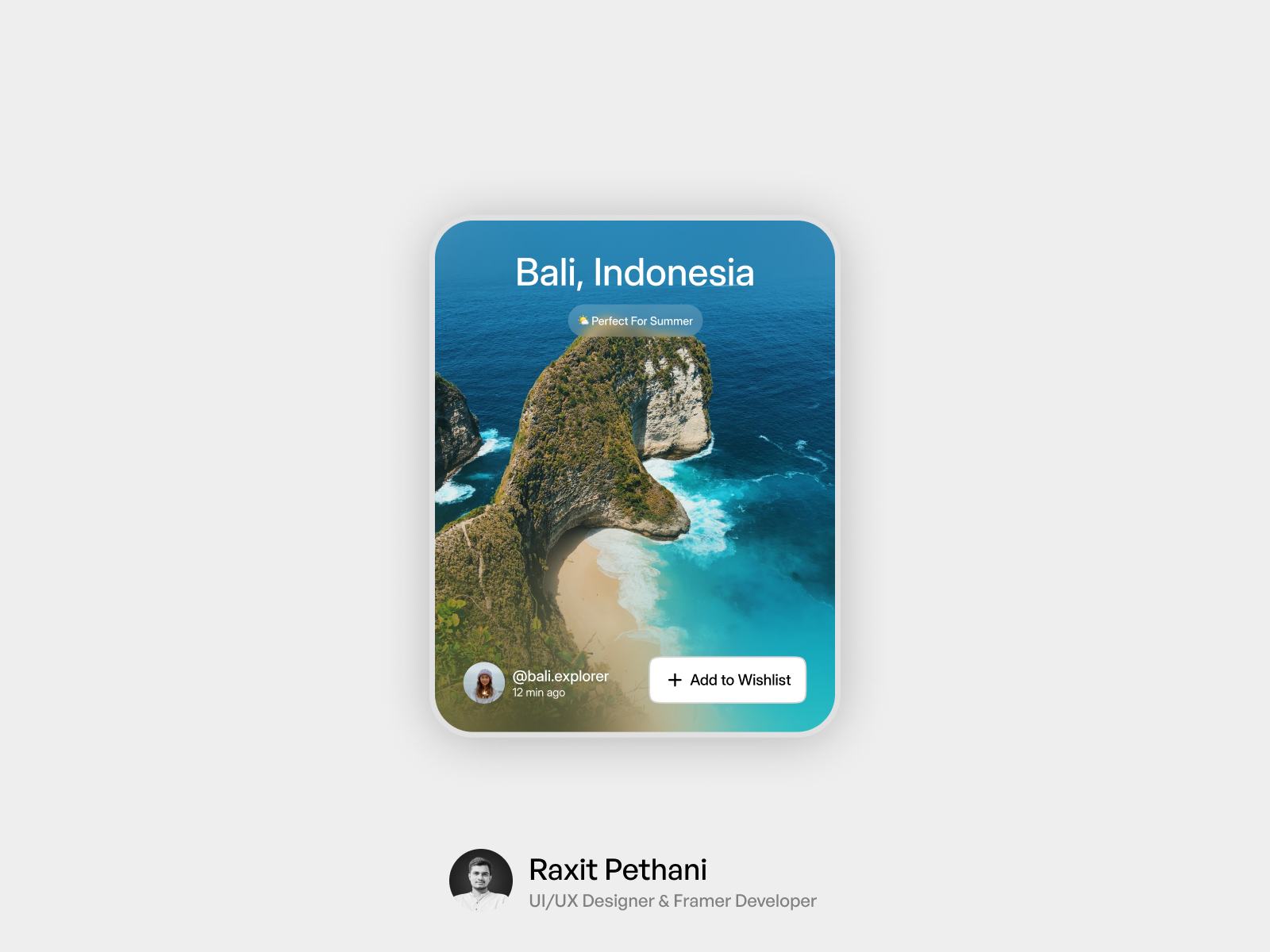 Minimal & Modern Card UI Concepts 2.0 by RAXIT PETHANI on Dribbble