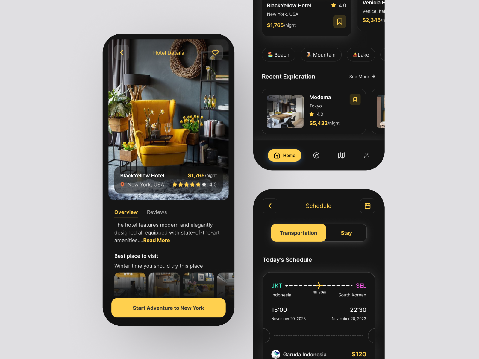 TripTastic - Travel App by Rossiena Laisha for Oziro on Dribbble
