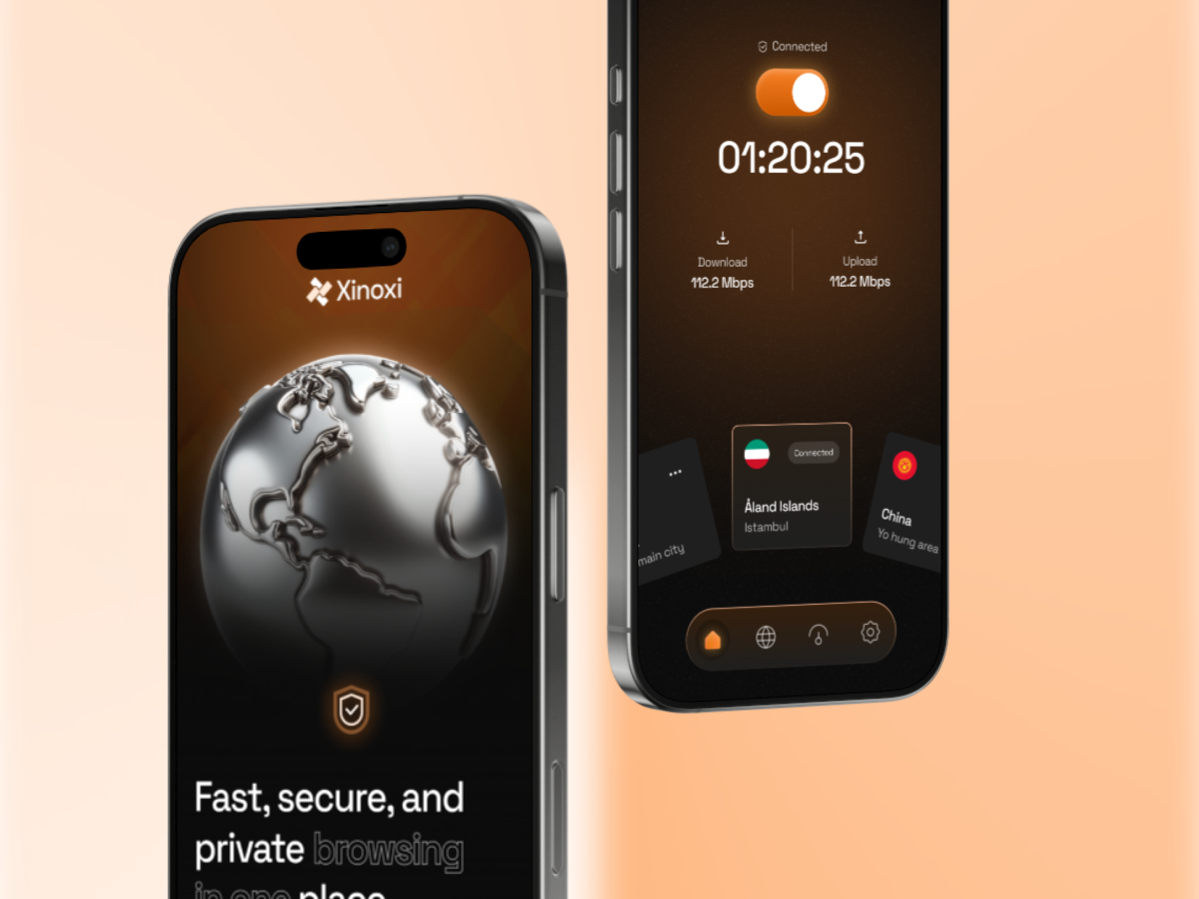 VPN Mobile App UI by Atiqur Rahaman 🚀 for Design Monks LLC on Dribbble