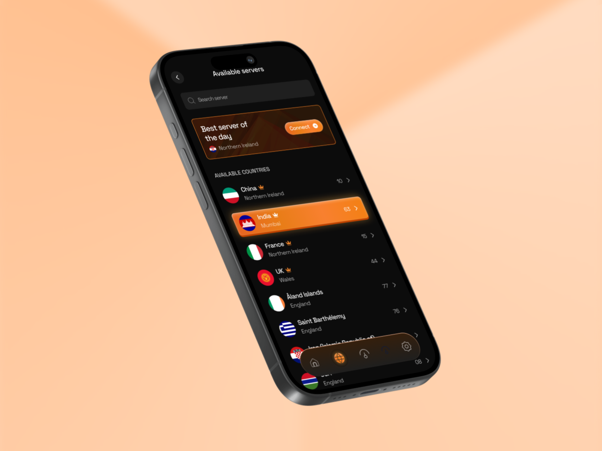 VPN Mobile App UI by Atiqur Rahaman 🚀 for Design Monks LLC on Dribbble