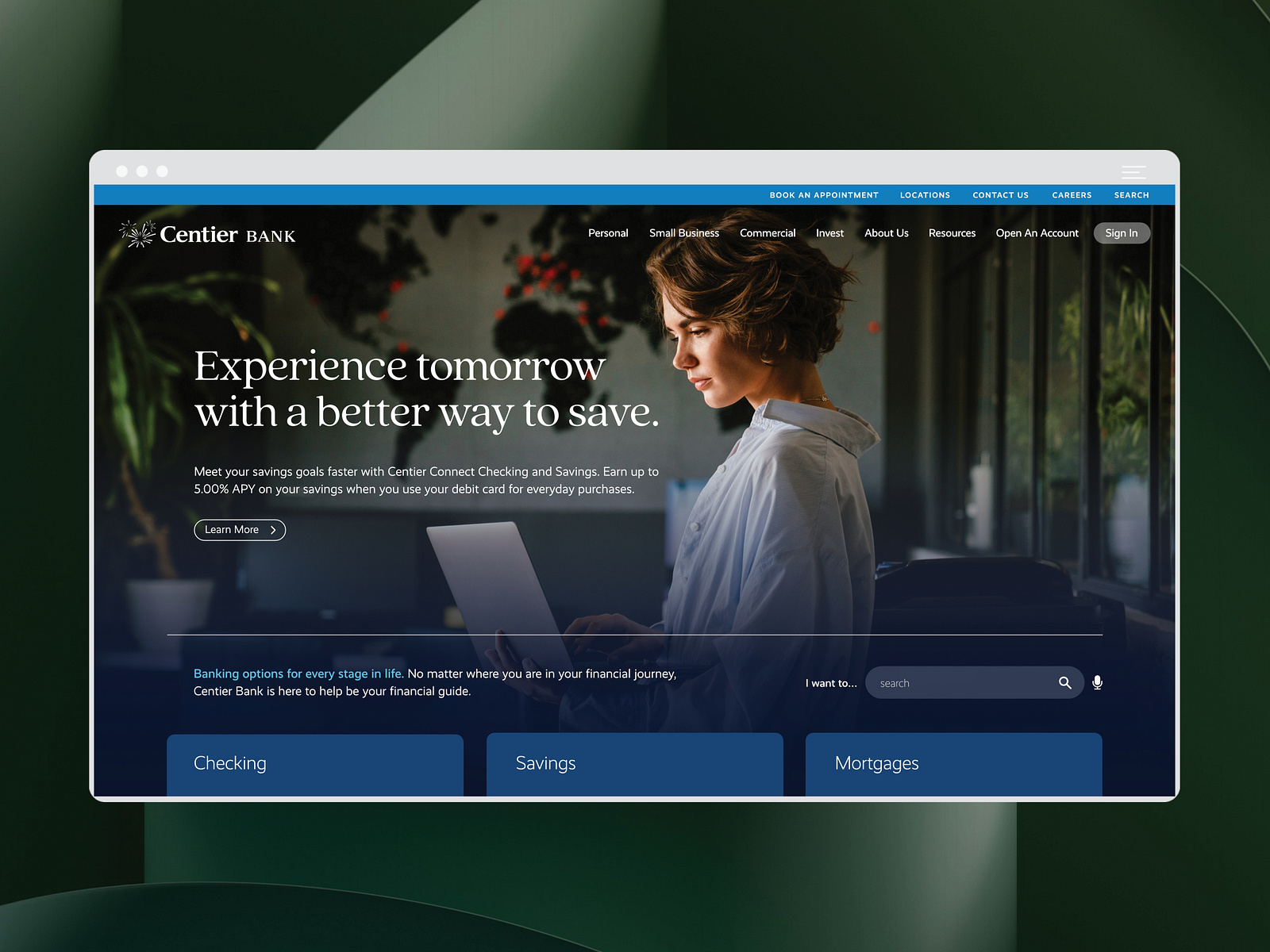 Centier Bank Homepage Website UI/UX Design Concept by Katie VanFarowe ...