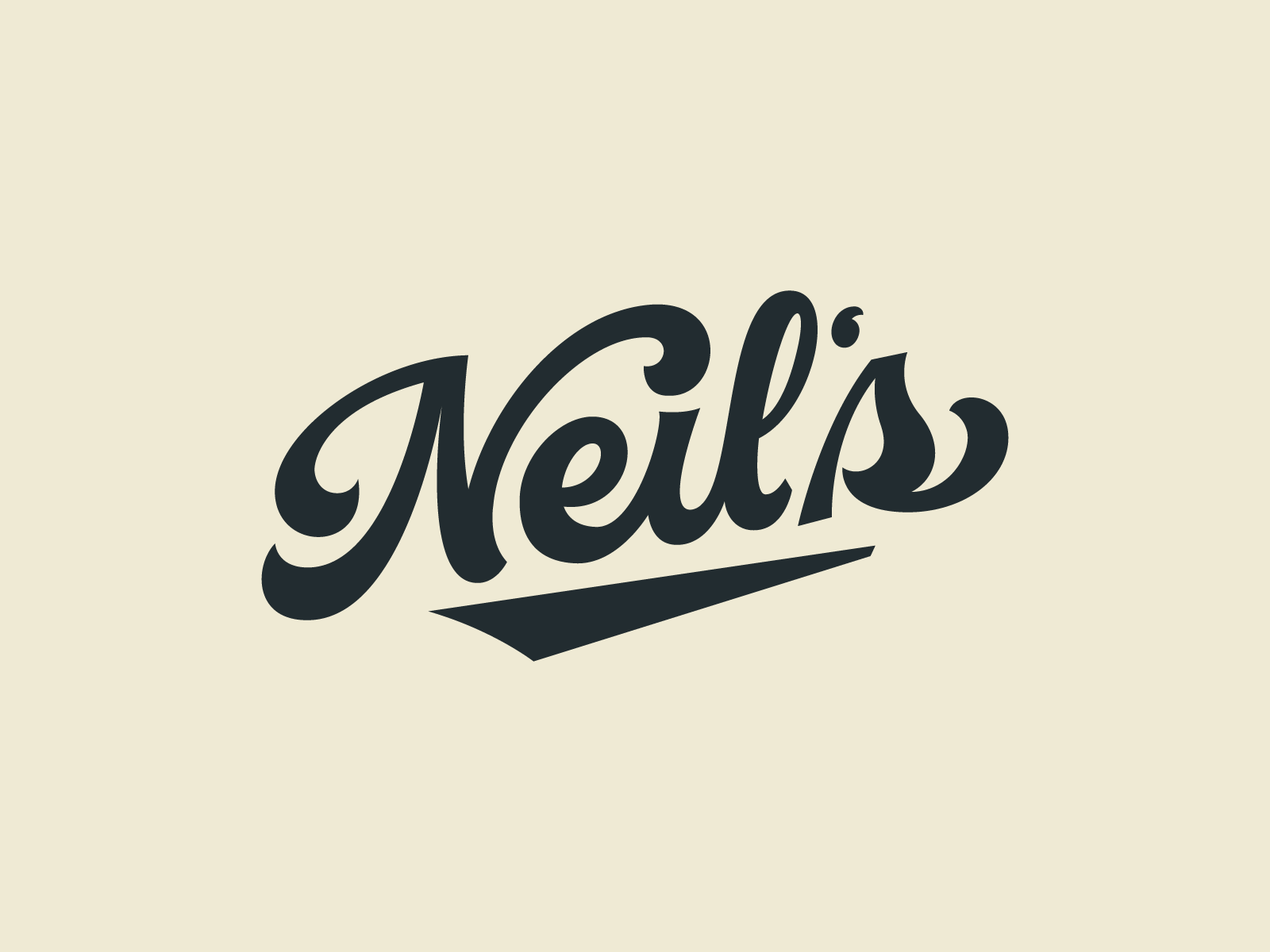 Neil's - Custom Lettering (Unused Option) by Jeremy Vessey on Dribbble