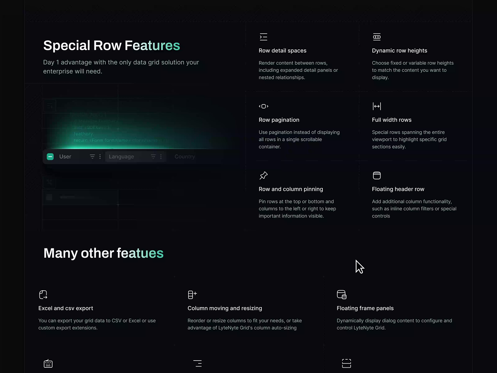 Landing page features list - bento grid by Virgil Pana on Dribbble