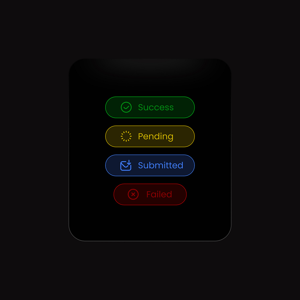 Status Badge UI Component by Safe-Ogbera Abdullah on Dribbble