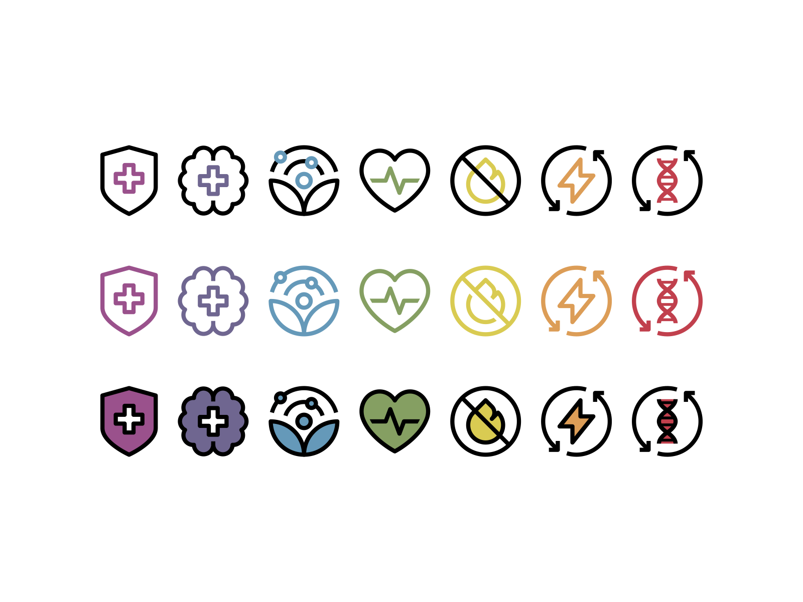 Nutrients icons by Aldddo Cervantes on Dribbble