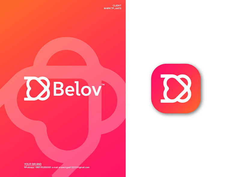 Belov Modern Logo Design. by Shawon Babu on Dribbble