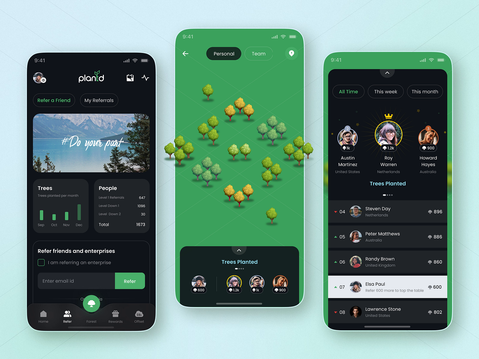 Trees Planted - Refer a Friend! by Tring Plus Studio on Dribbble