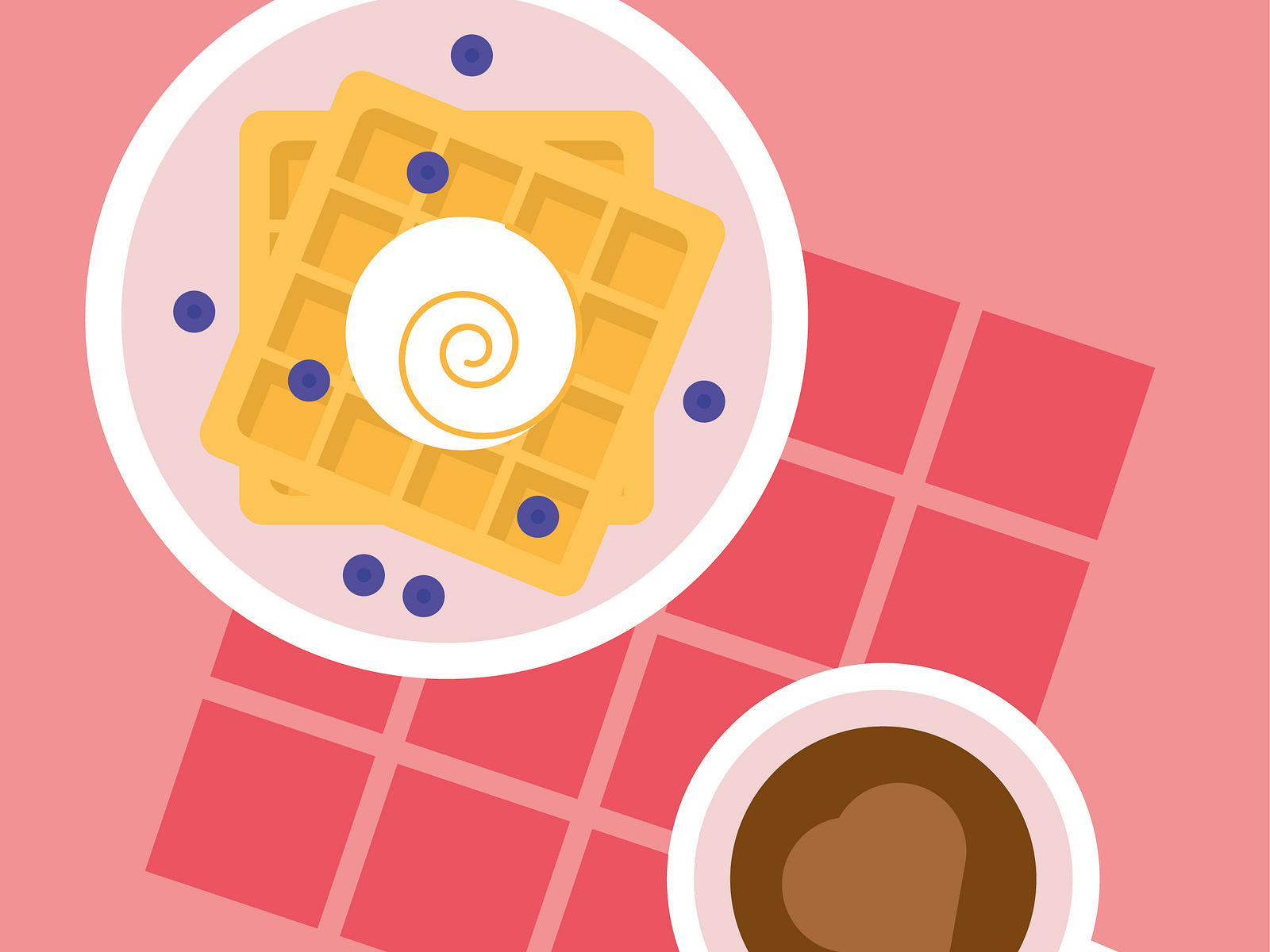 waffle poster by iki on Dribbble