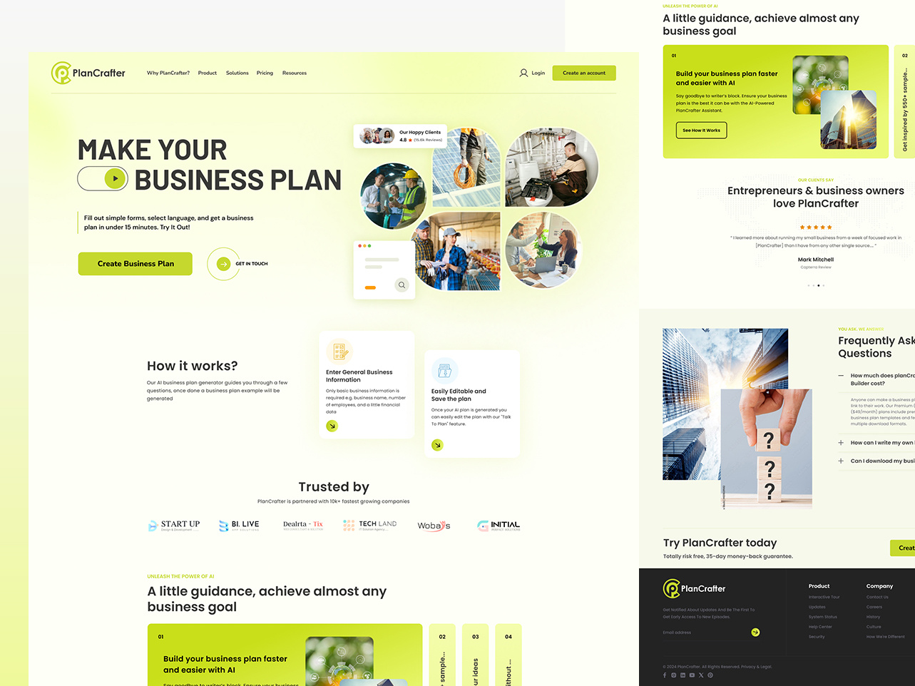 Business plan UI design by Md Abdul Farooq on Dribbble