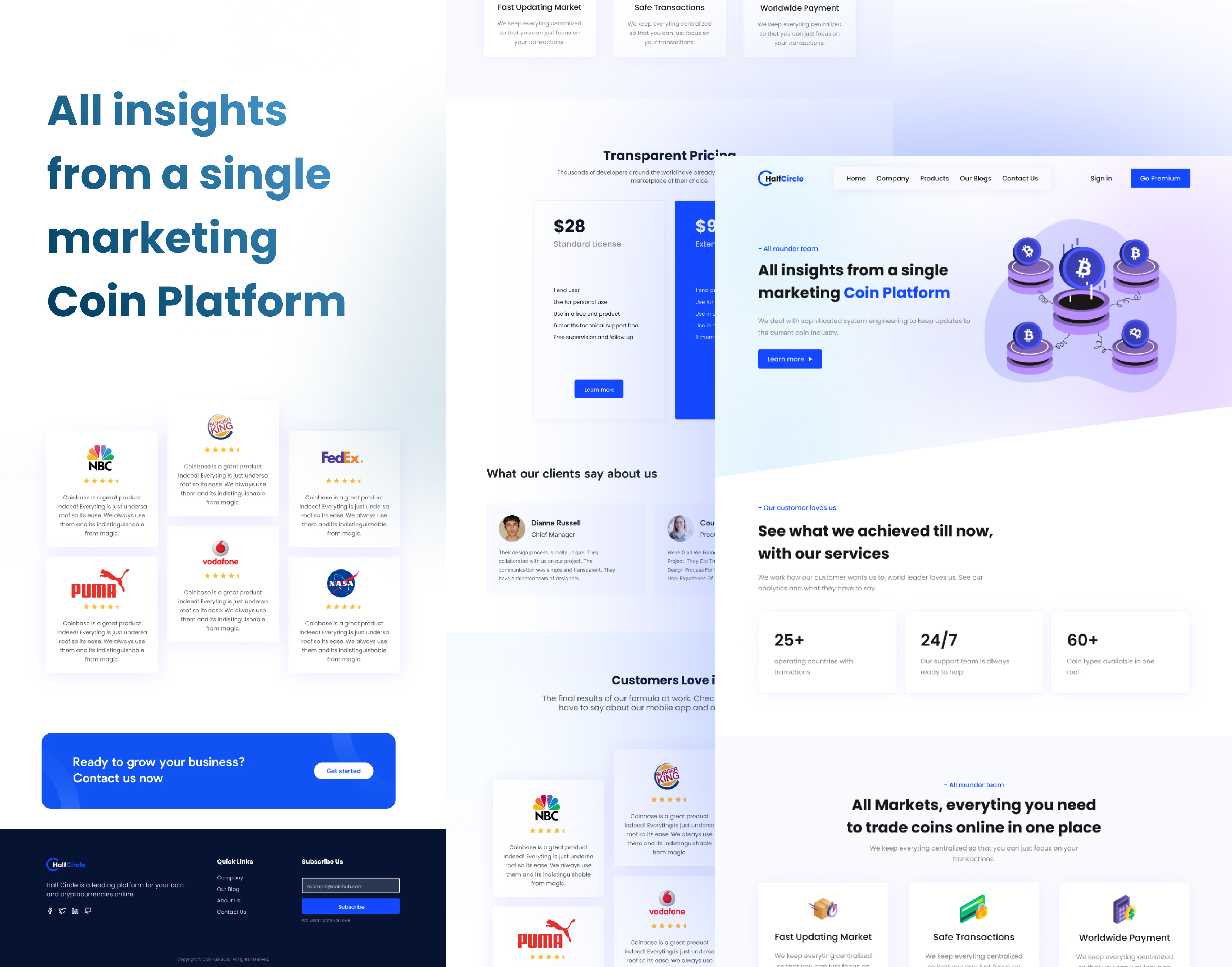 Marketing Coin Platform Landing Page by Sabbir Hosen on Dribbble