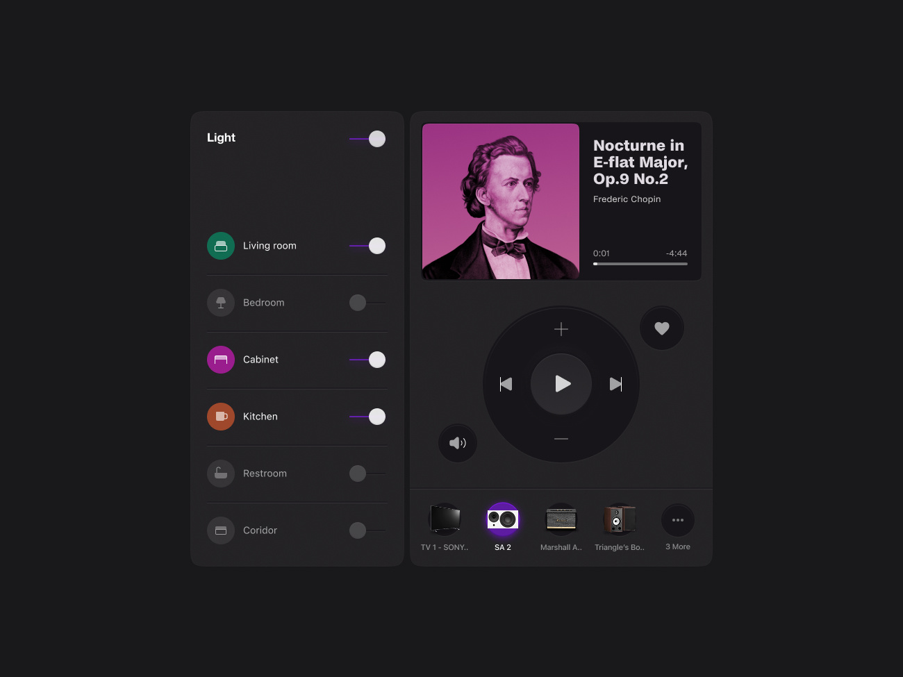 Smart Home App Widgets — UI Explorations by Sergei Shilo on Dribbble