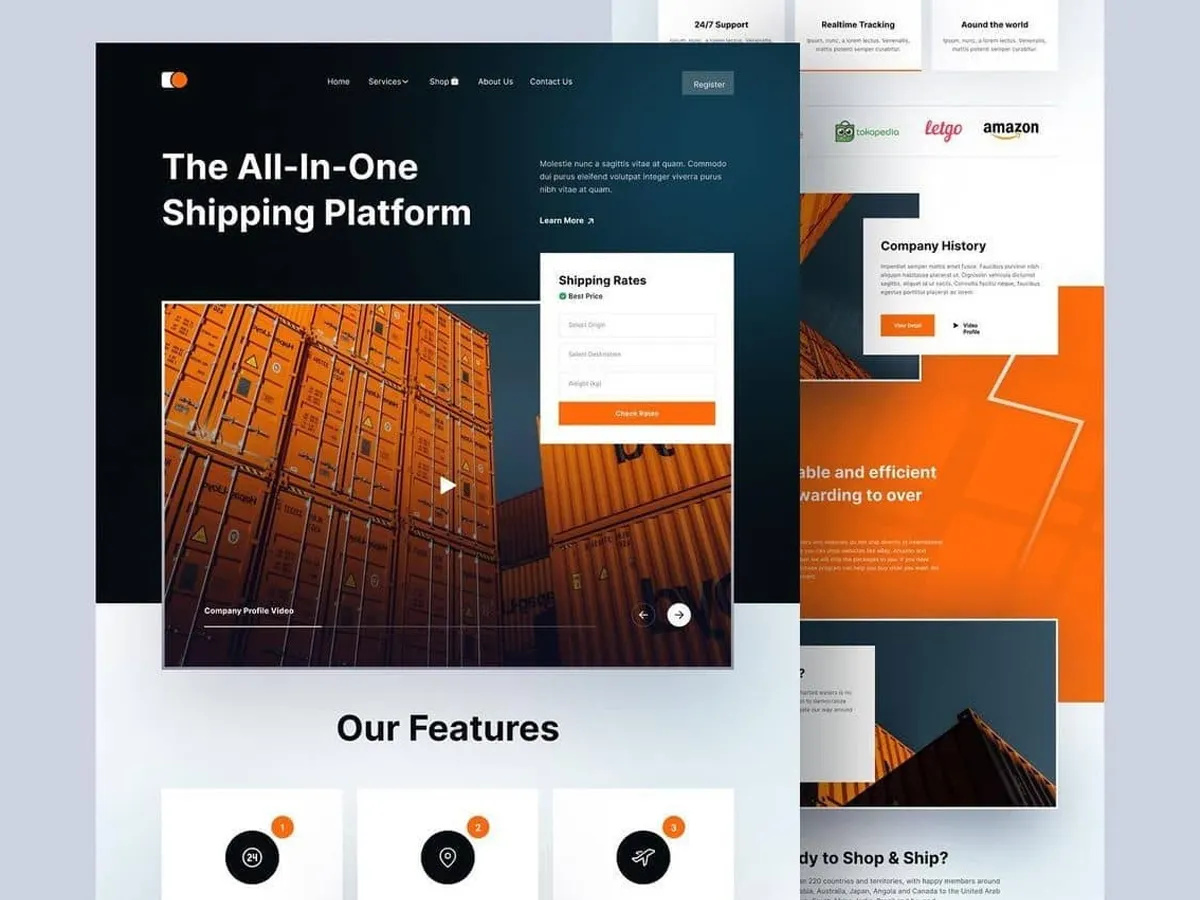 Shiping Export Website UI Design For North Macedonia Client by Ansar ...