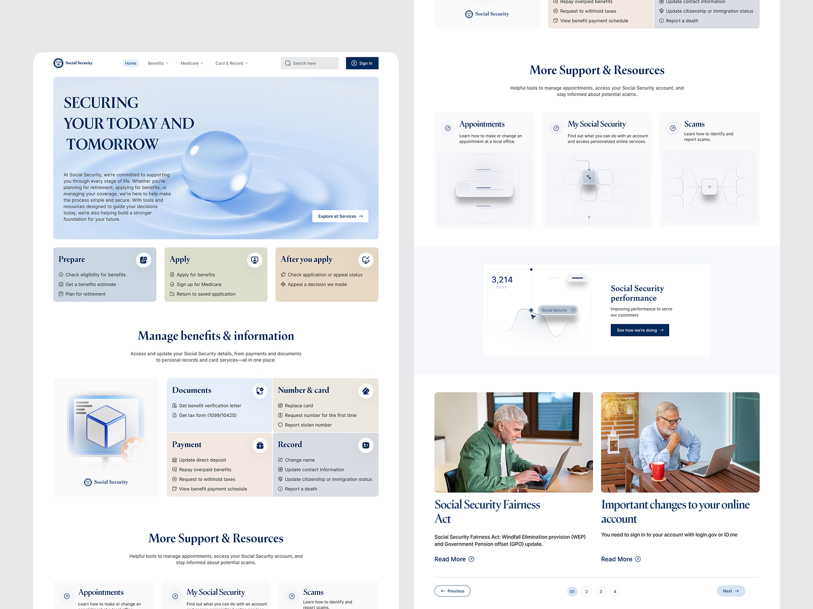 Social Security Website – Redesign Concept | Responsive | UIUX by ilias ...