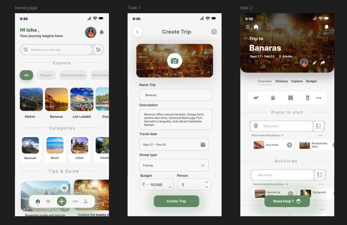 Travel Planner App Design by Debdutta Roy Chowdhury on Dribbble