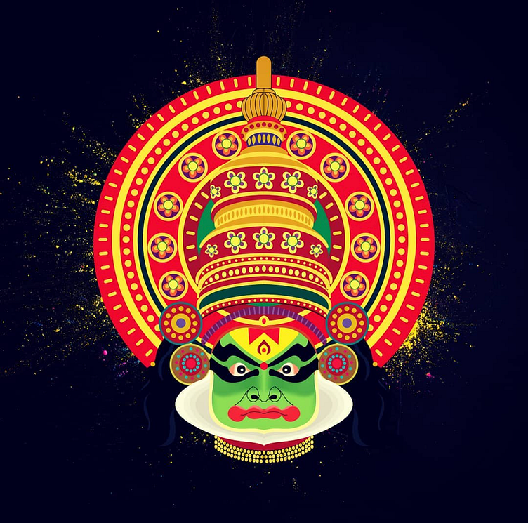 Kathakali by Akhil Narayanan on Dribbble