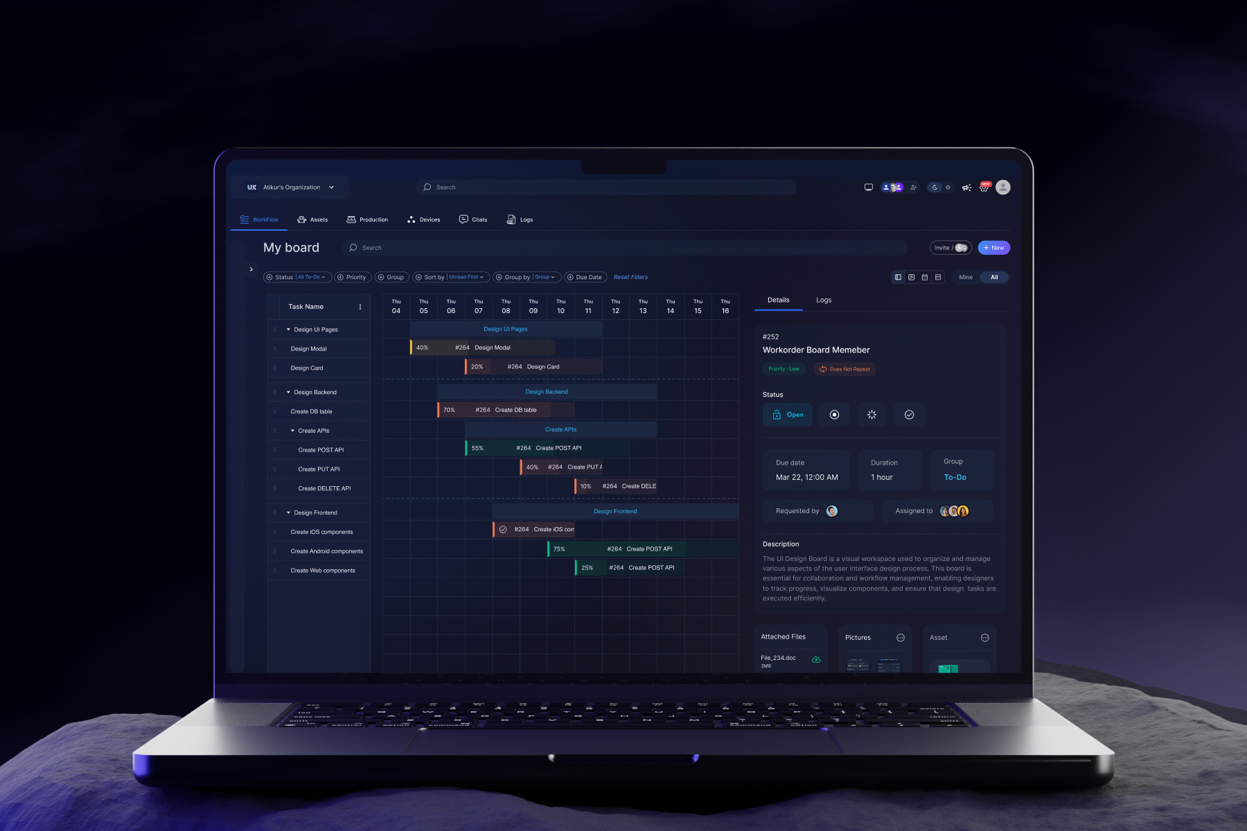 Modern Task Management Dashboard UI – Web App Design by Atikur Rahman ...