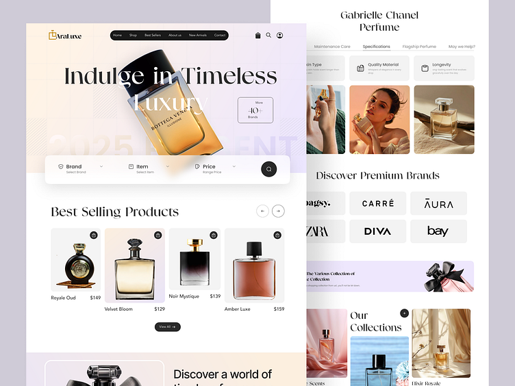Luxury Perfume Product Website Design by Hasnu Ujjol on Dribbble