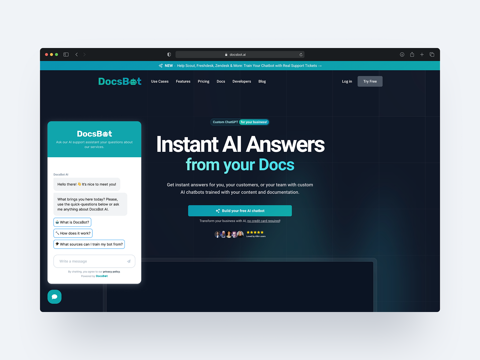 DocsBot AI / Customizable Chatbot Widget by Leighton Quito on Dribbble DocsBot AI / Customizable Chatbot Widget by Leighton Quito on Dribbble